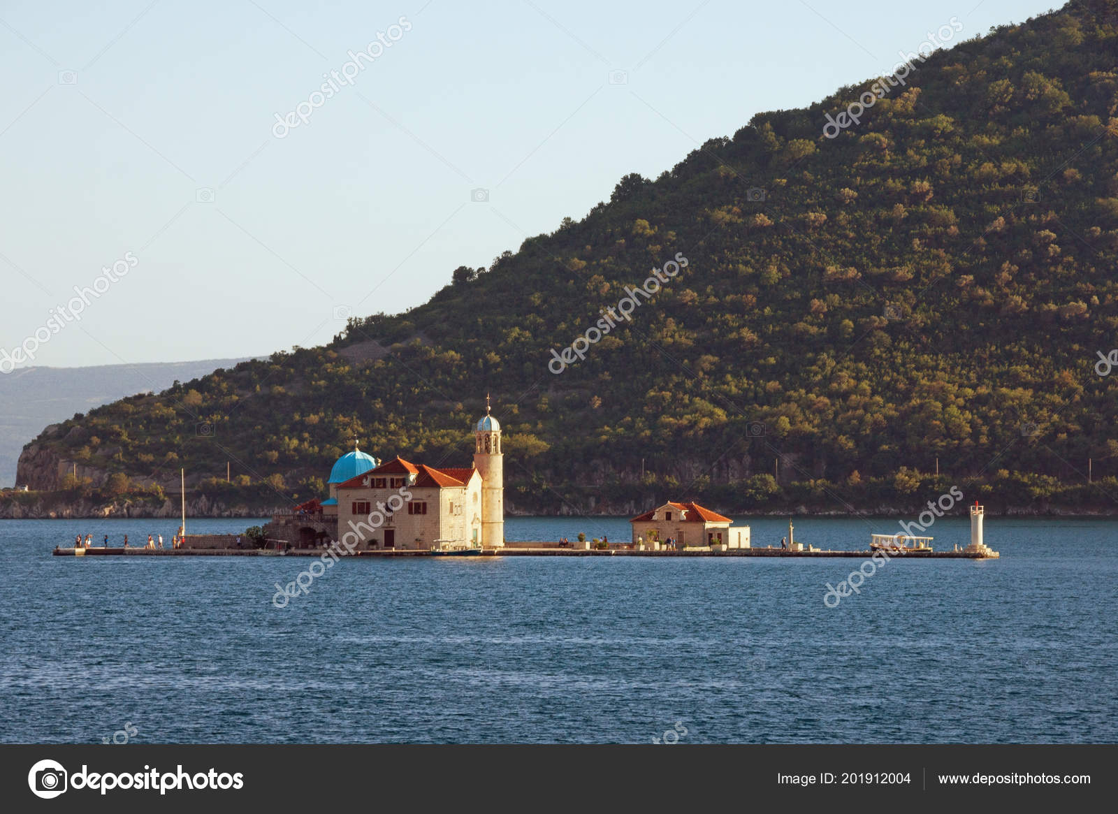Island Our Lady Rocks Gospa Skrpjela Montenegro Bay Kotor Perast Stock ...