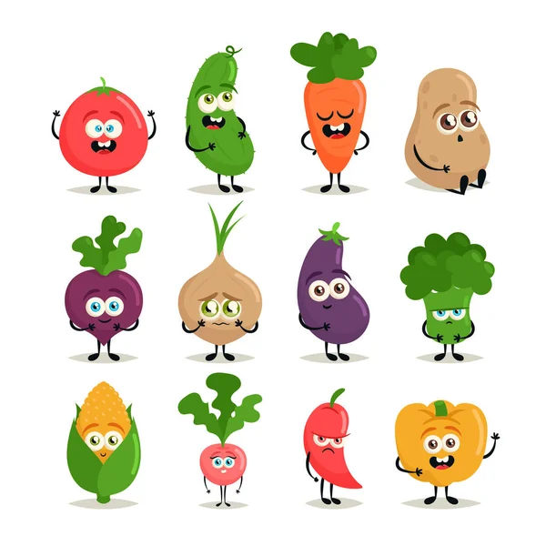 Vegetables Cartoon Characters Set Stock Vector Image by ©TopVectors ...