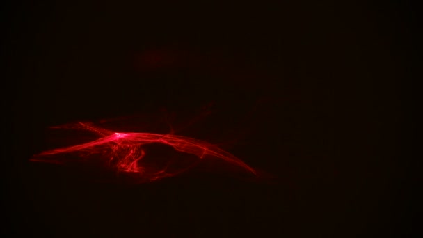 Concept of a red line on a black background for titles. Can be looped ...