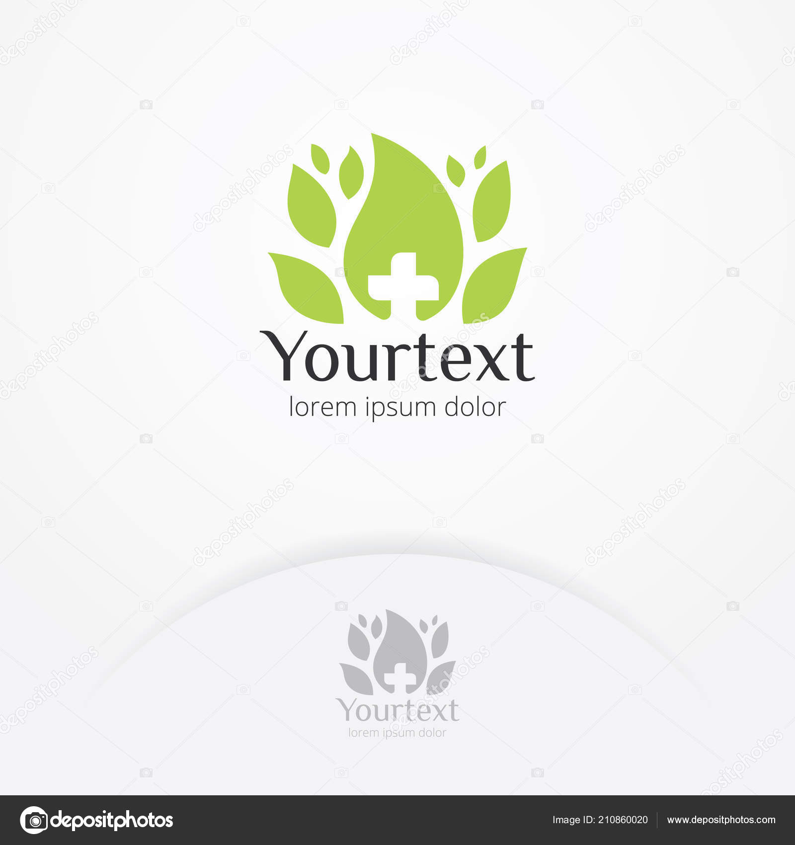 Nature Health Logo Design Natural Health Symbol Leaves Bio Herbal Stock ...