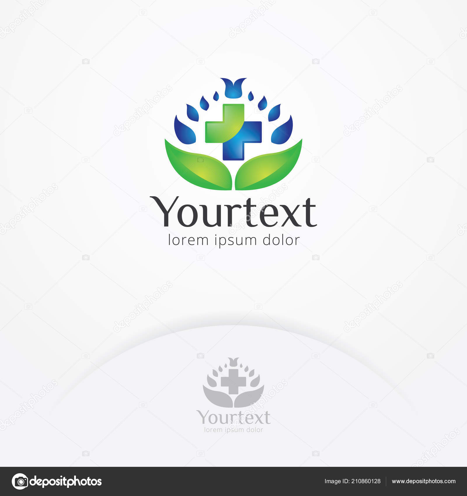 Nature Health Logo Design Natural Health Symbol Leaves Bio Herbal Stock ...