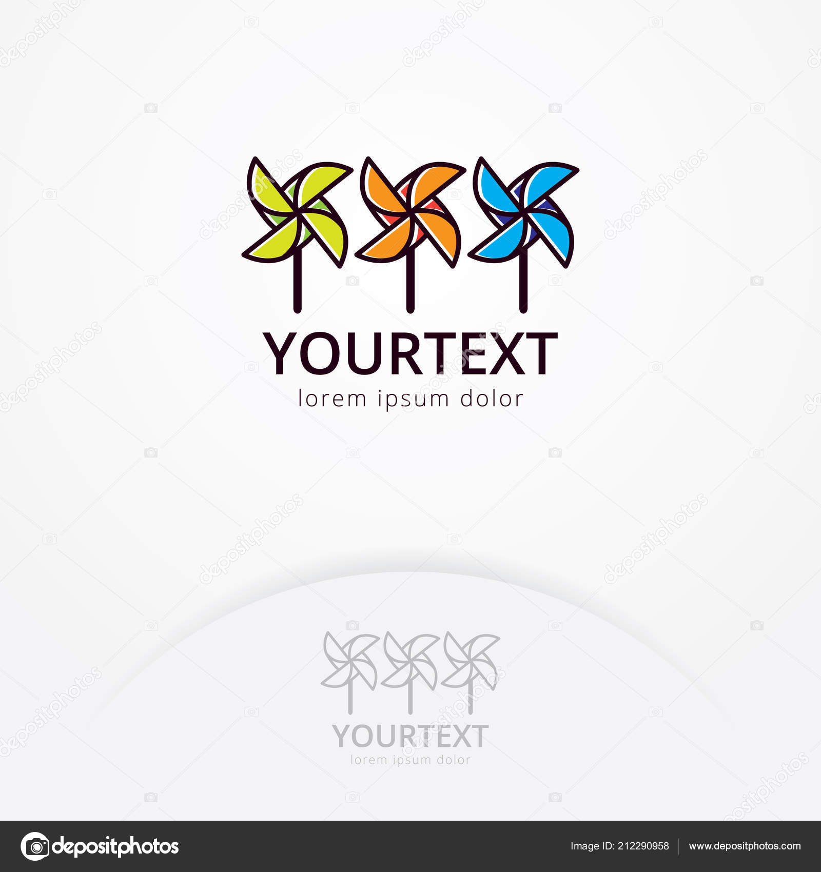 Logo Energi Terbarukan Desain Logo Vektor Dari Tiga Kincir Angin Vektor ...