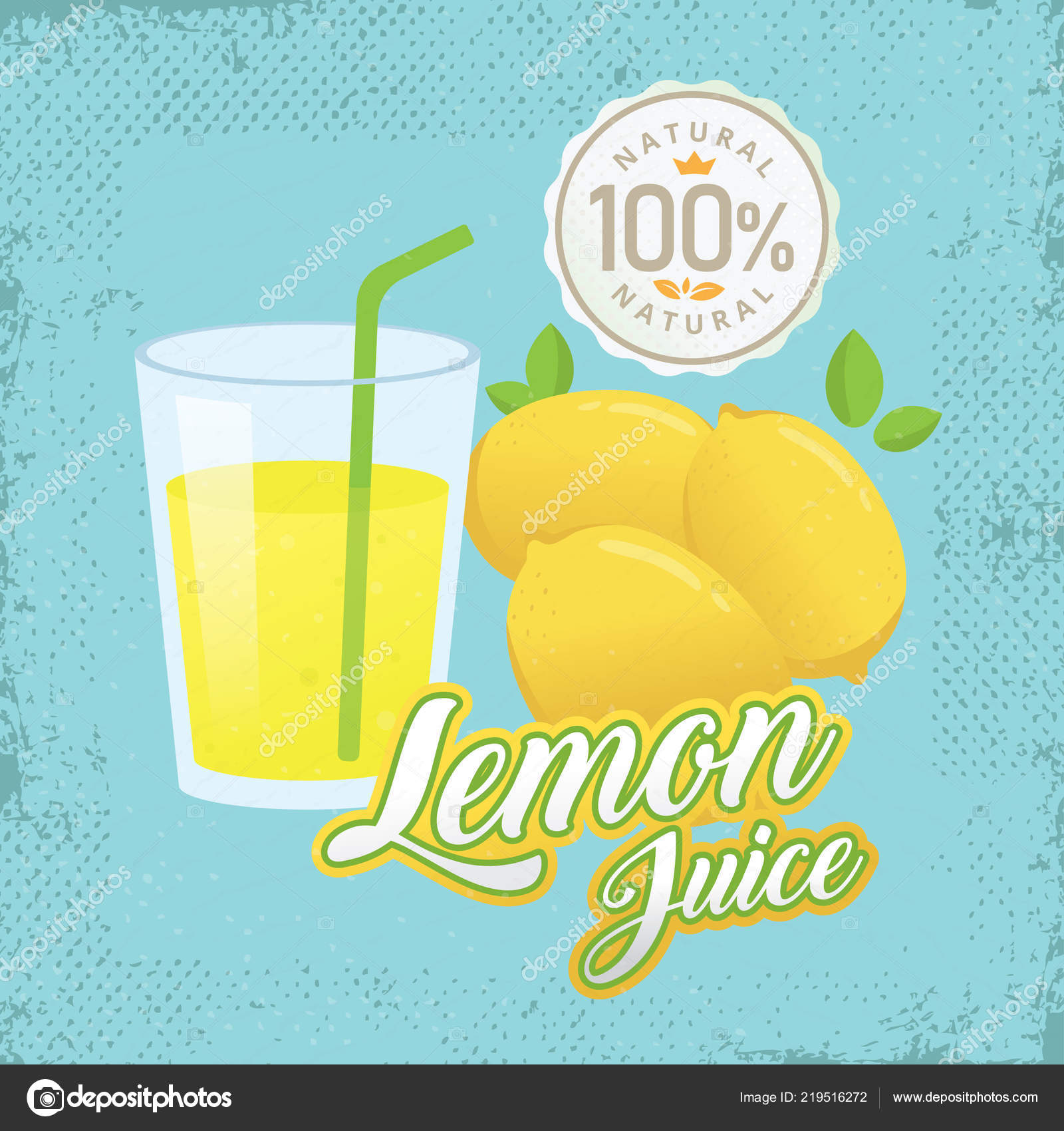 Lemon Juice Vector Vintage Lemon Label Design Retro Lemon Poster Stock ...