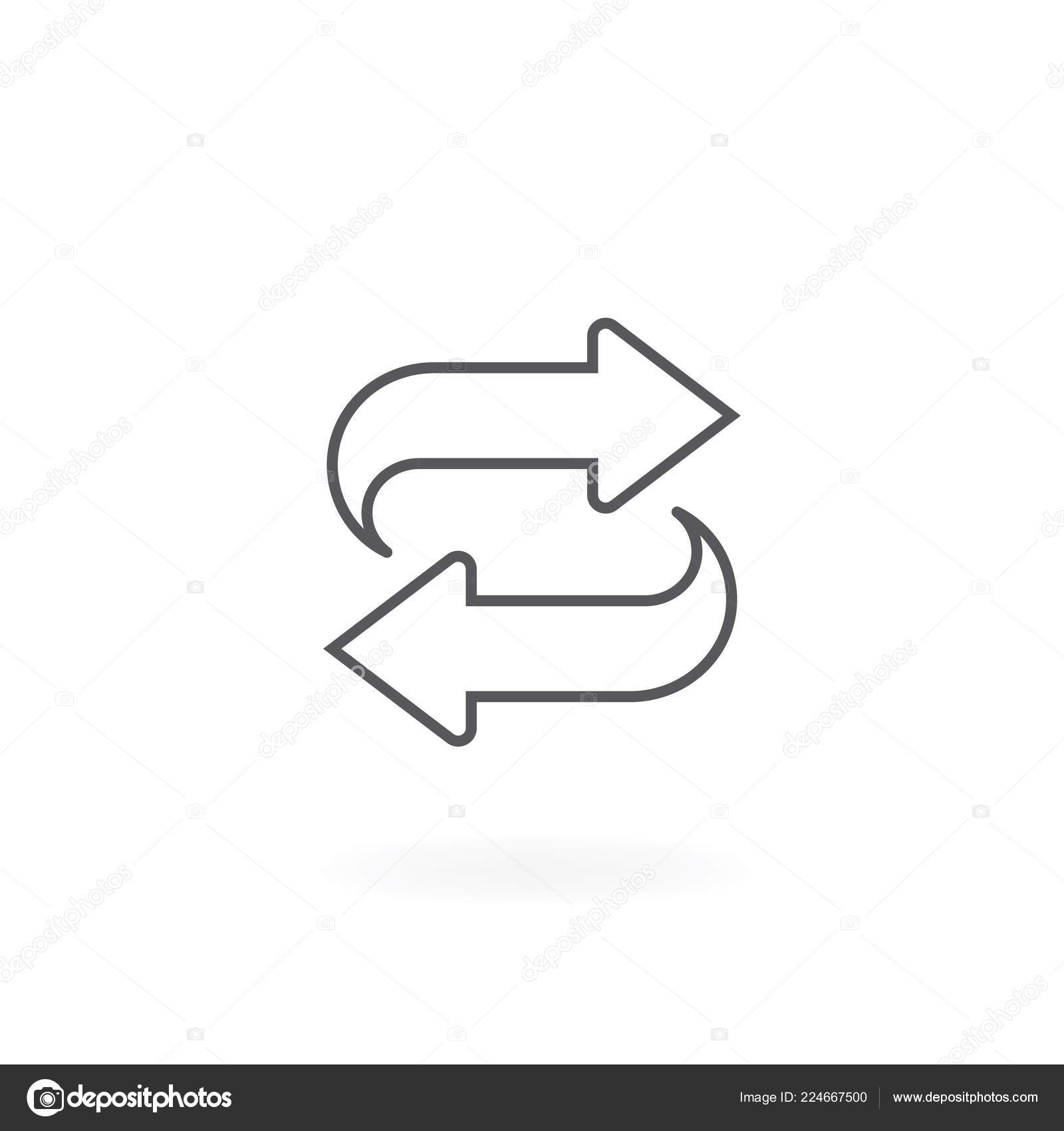 Icono Intercambio Símbolo Intercambio Convertir Convertir Vector Icono ...