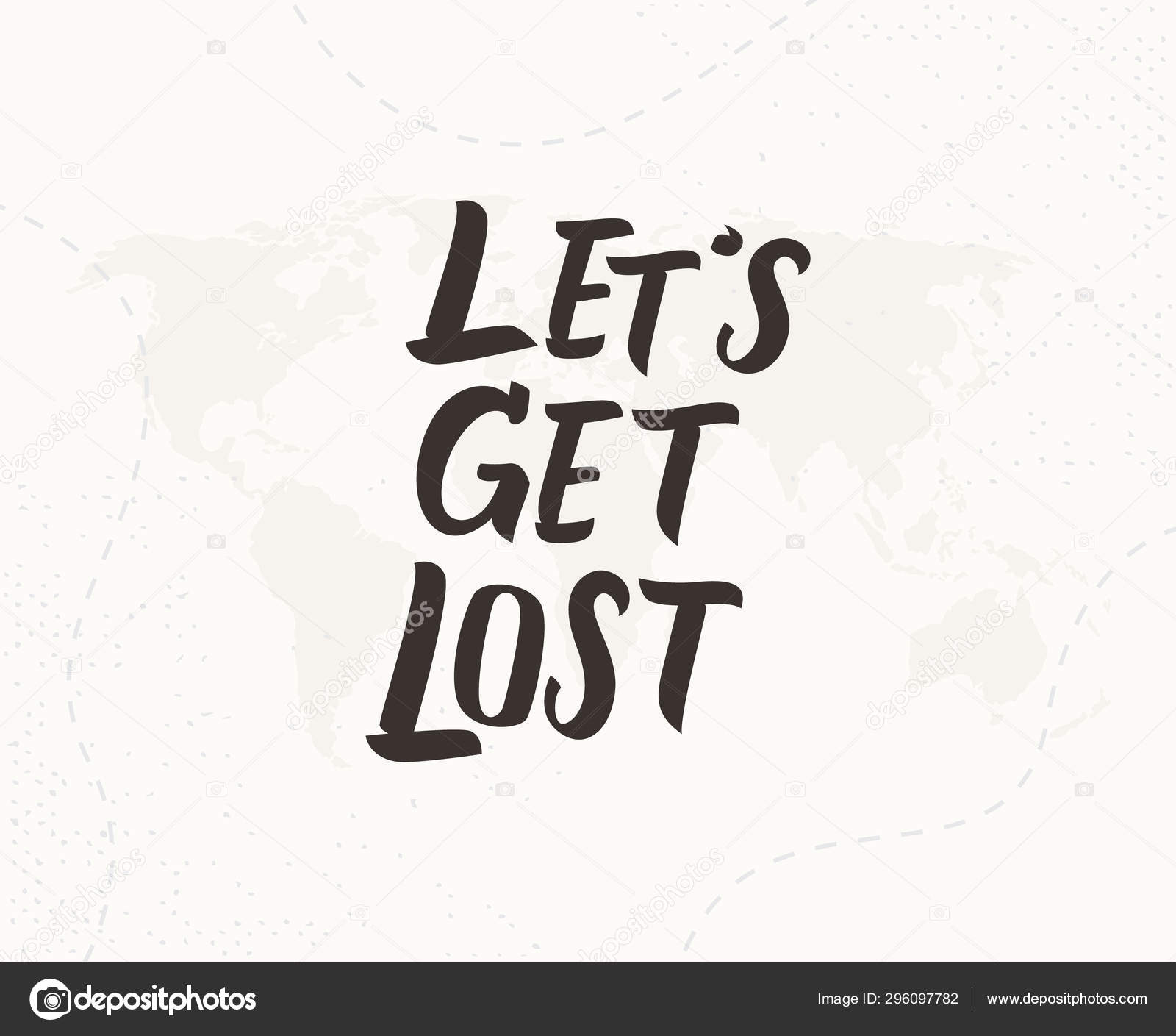 Let's get lost hand written lettering Stock Vector Image by ...
