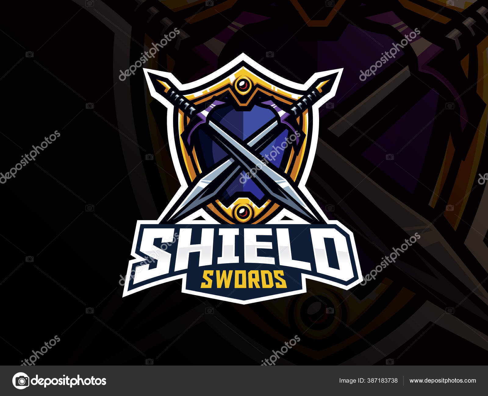 Weapon Shield Logo Chain Shield New Weapon Concept (Logo Only)