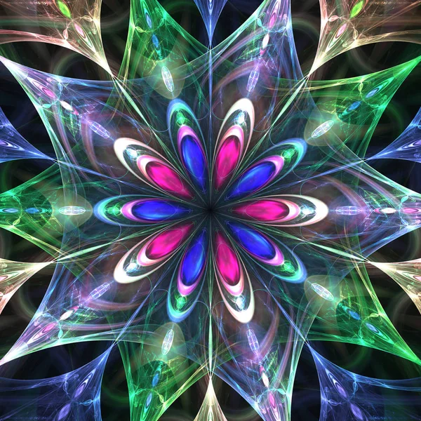 Bright abstract fractal color flowers, Fractal Flowers Fantasy - Stock ...