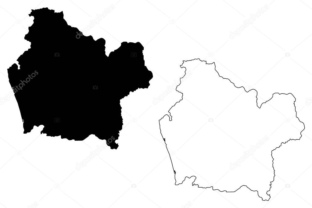 Regi n de Araucan a (Rep blica de Chile, Divisiones administrativas de Chile) mapa vector ...
