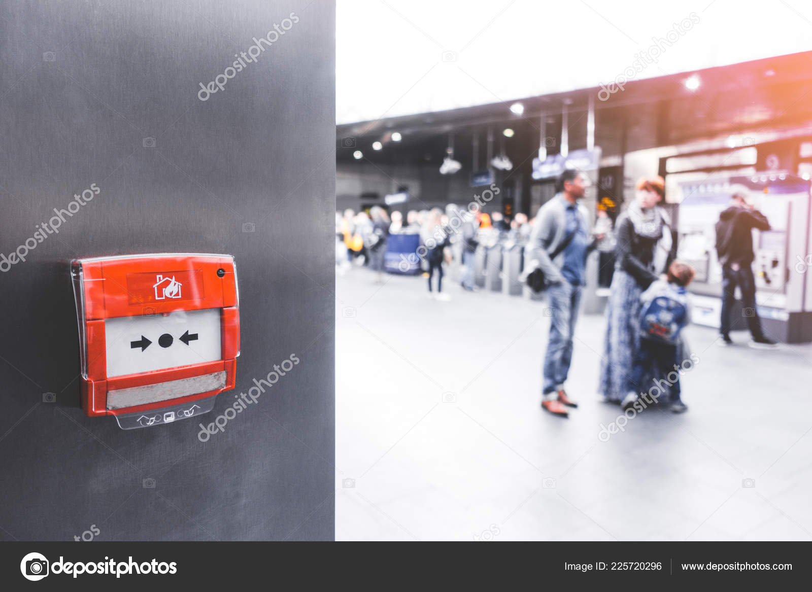 Fire Alarm Emergency Wall Train Station Subway Underground London Train ...