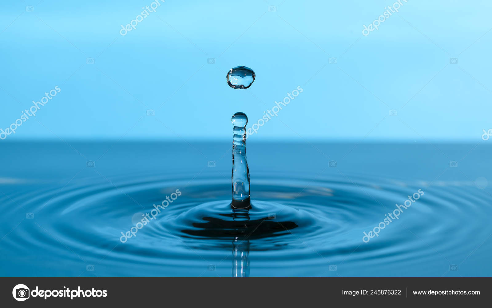 Water Droplet Drop Splash Collision Dripping Pillar Reflection ...