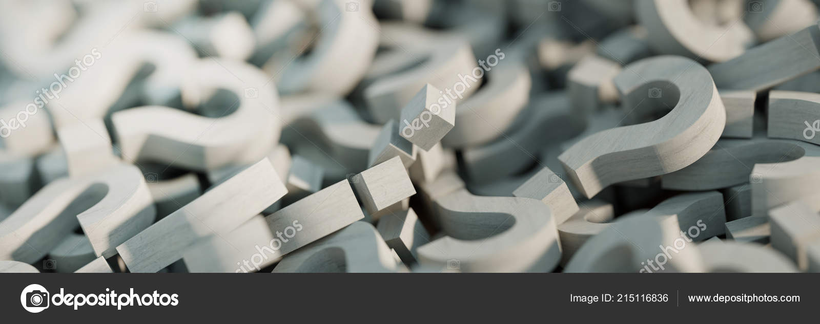 Infinite Wooden Question Marks Original Rendering — Stock Photo ...