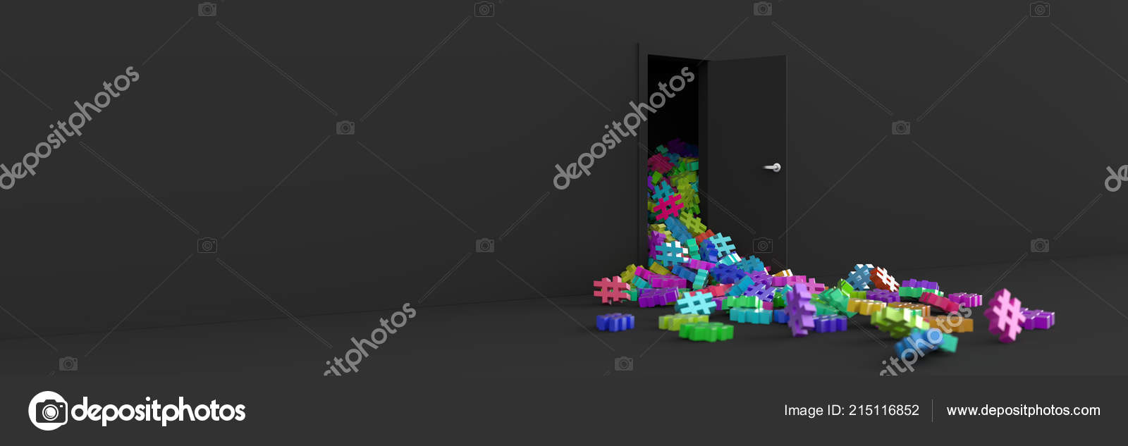 Infinite Tag Icons Getting Out Door Original Rendering — Stock Photo ...