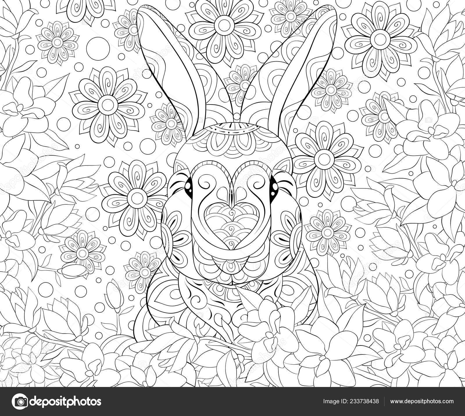 Cute Rabbit Abstract Background Ornaments Image Relaxing Activity ...
