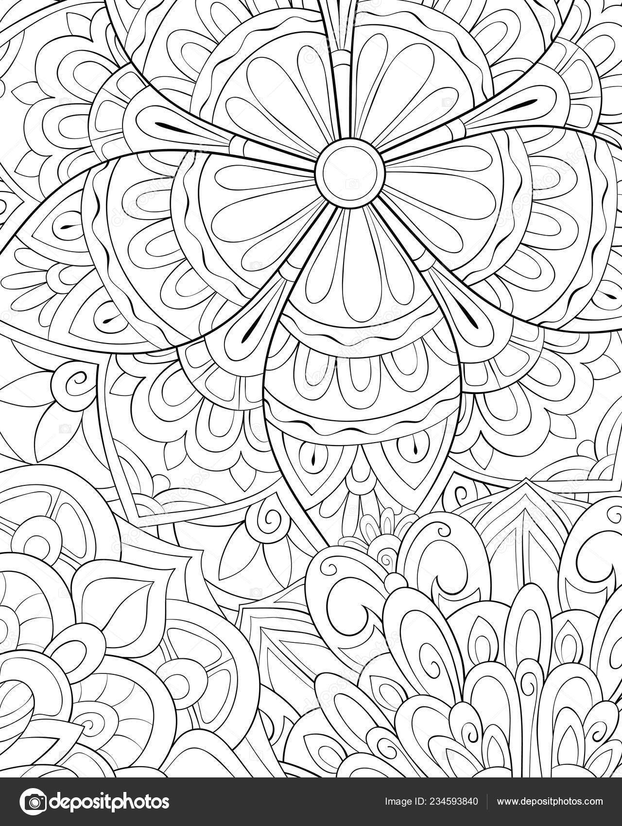 Abstract Background Image Adults Coloring Book Page Relaxing Activity ...