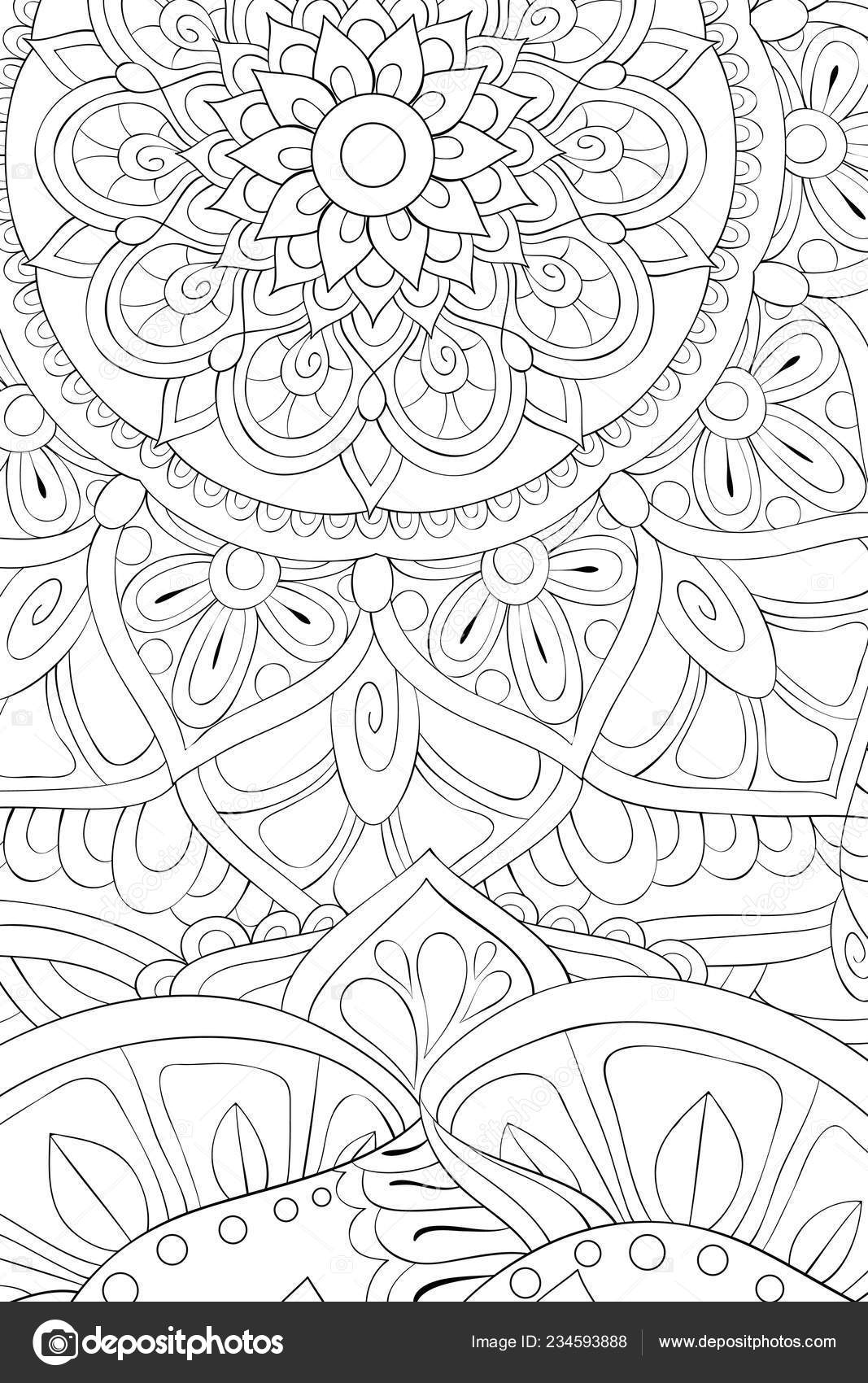 Abstract Background Image Adults Coloring Book Page Relaxing Activity ...
