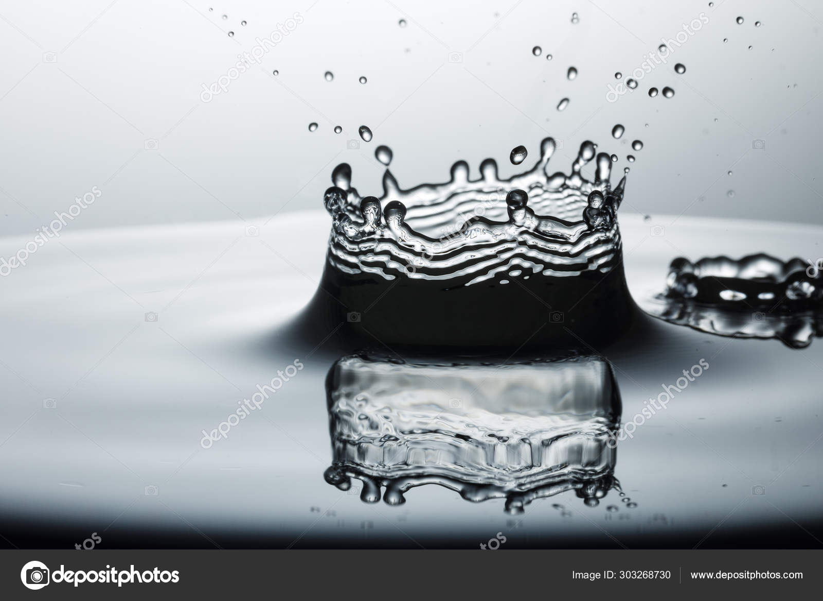 Drop of water falling down in the water Stock Photo by ©gorov108 303268730