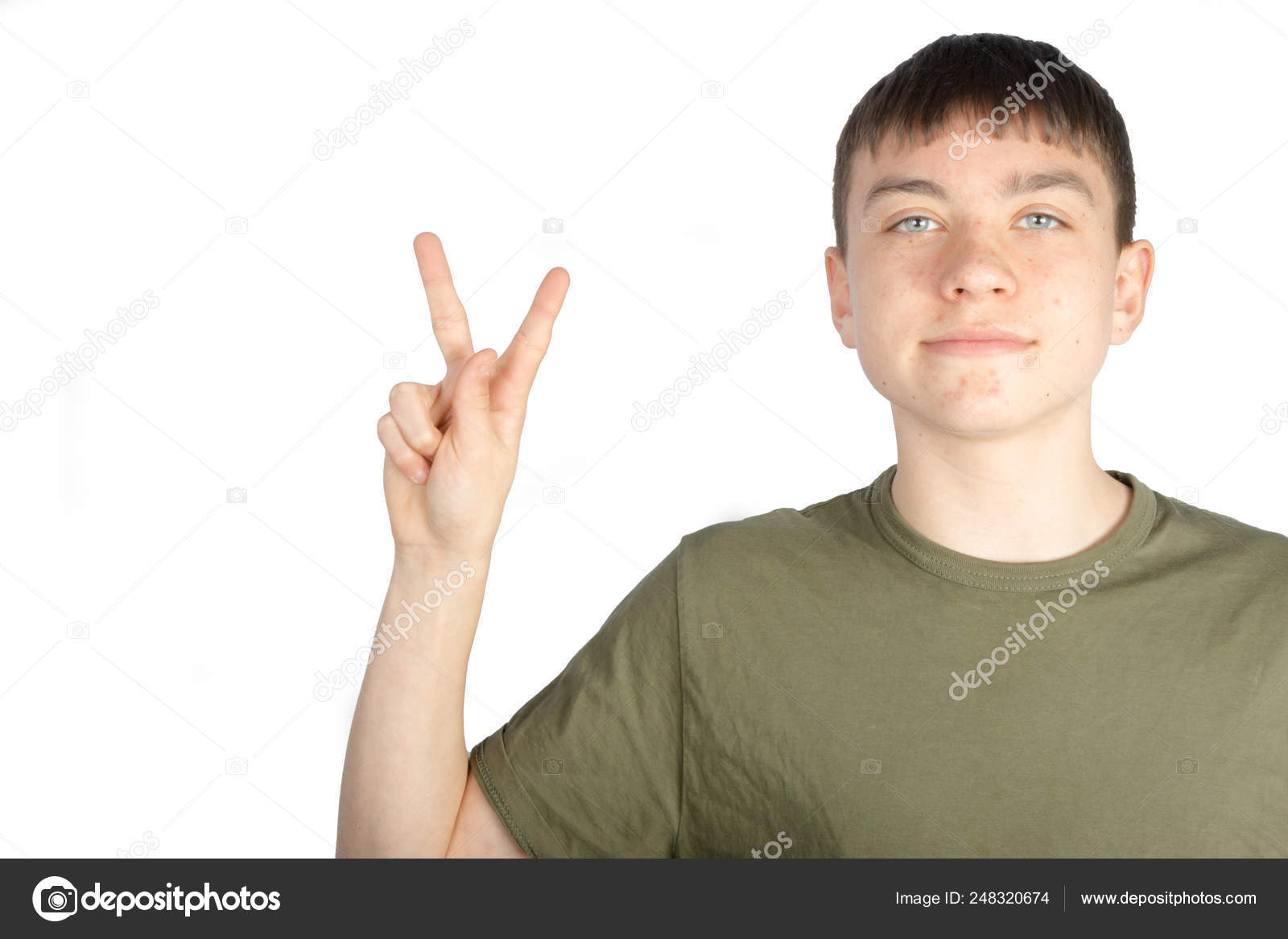 American Sign Language performed on one hand — Stock Photo ...