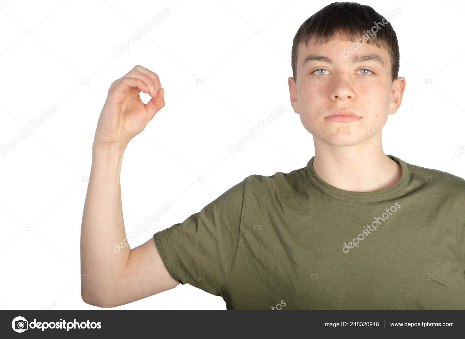 American Sign Language performed on one hand — Stock Photo ...
