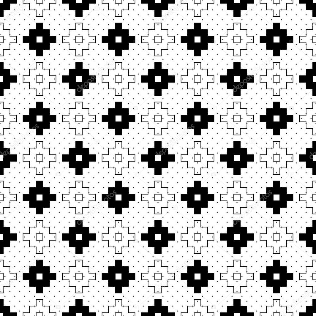 Patrón sin costuras con adorno de cruces incas. Fondo bordado étnico ...