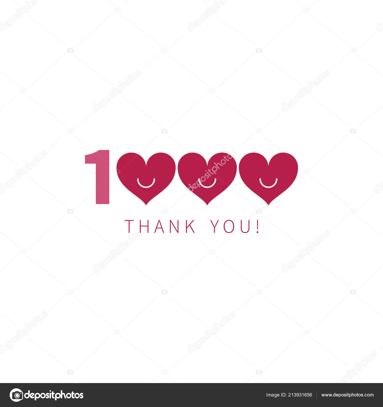 Thousand thank you Stock Vector Image by ©tomozina1.yandex.ru #213931656
