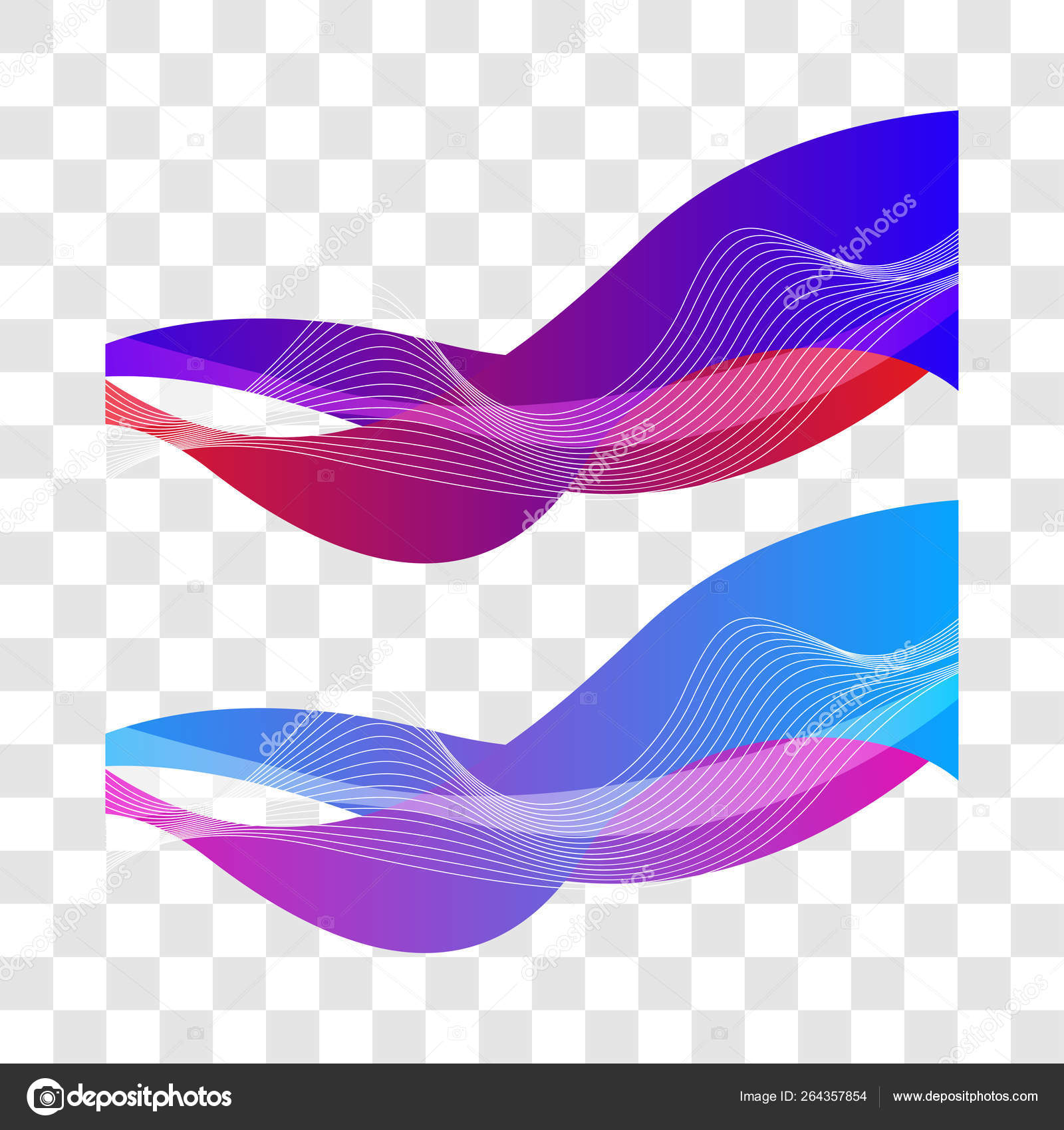 Set wavy design element — Stock Vector © tomozina1.yandex.ru #264357854