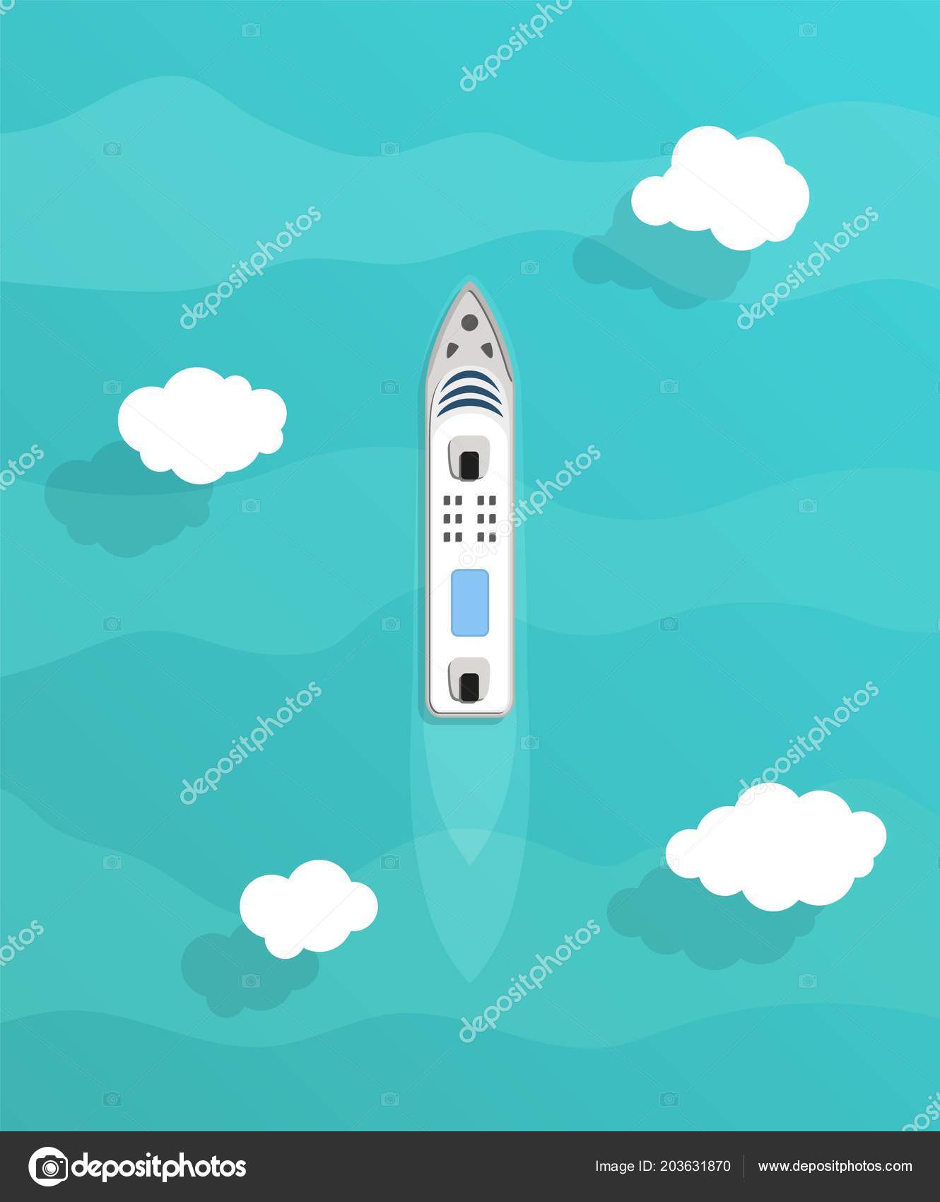 Passenger ships. Sea transportation liners. Yachts set. Stock Vector ...