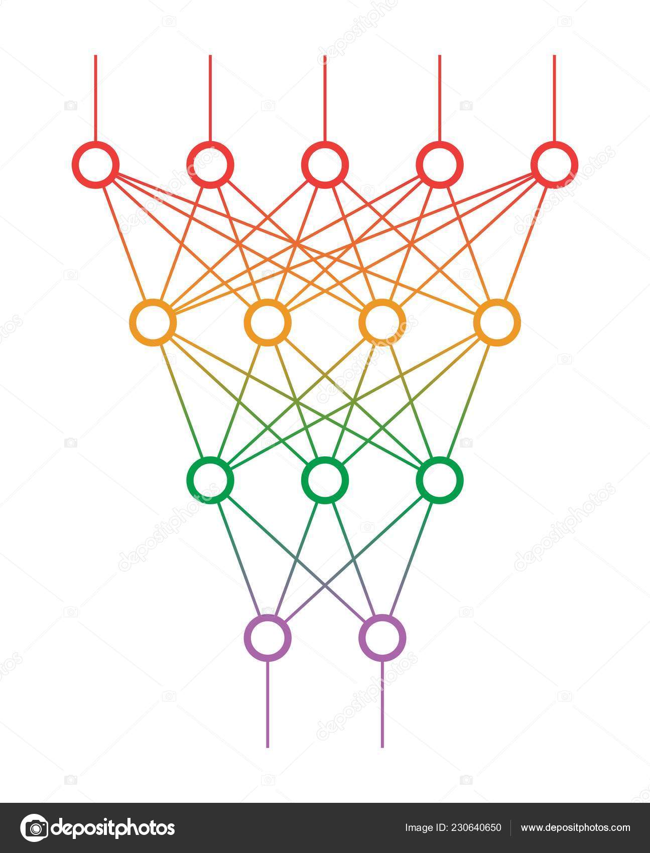 Neural network. Artificial intelligence concept. Computer neuron net. Stock Vector by ©korolev ...