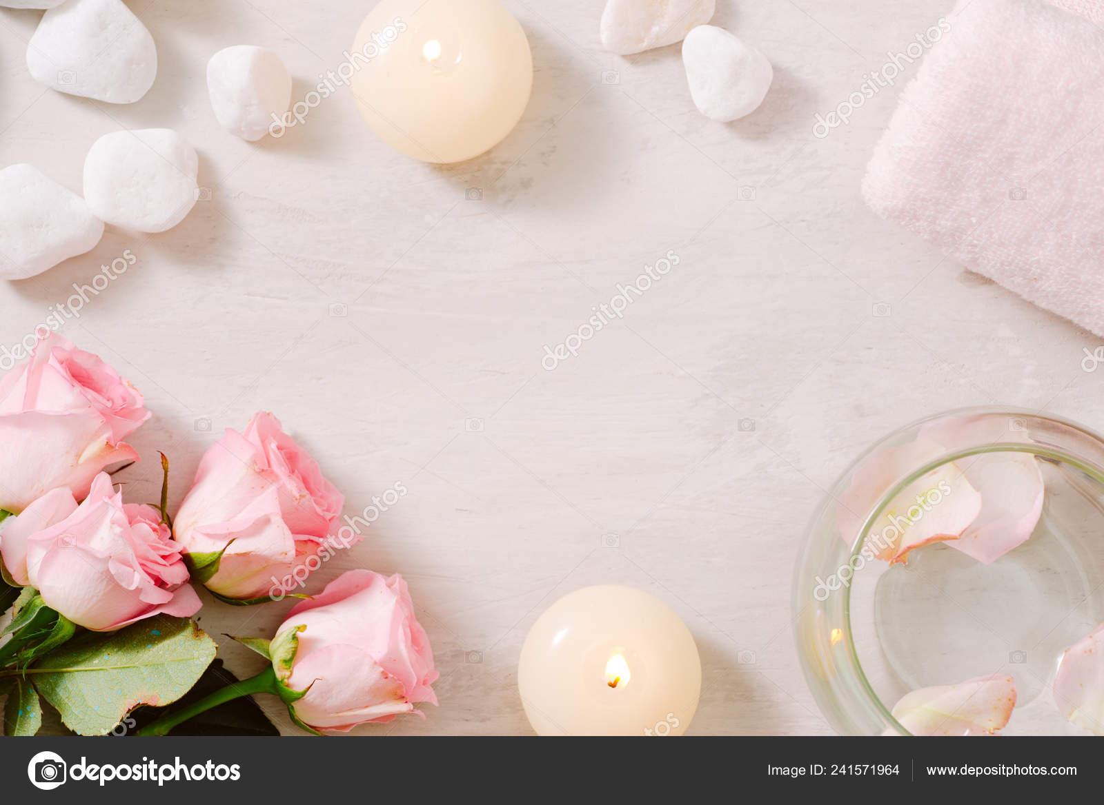 Spa Setting Roses top Spa Theme