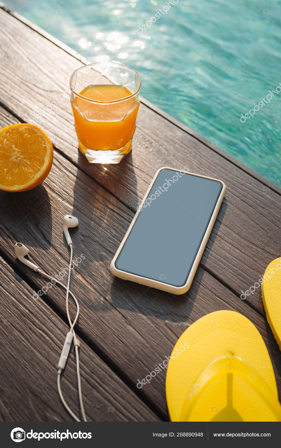 Summer Beach Set Swimming Pool Water Background — Stock Photo ...