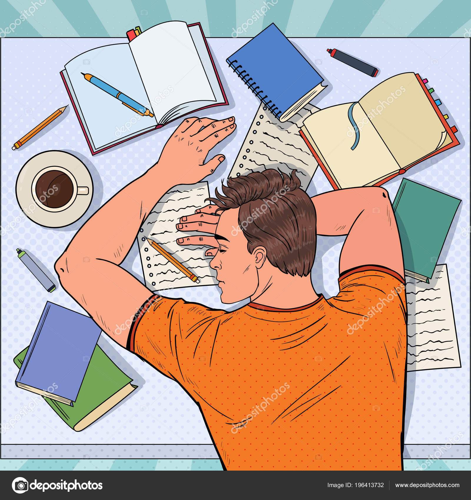 Student Sleeping In Class Cartoon