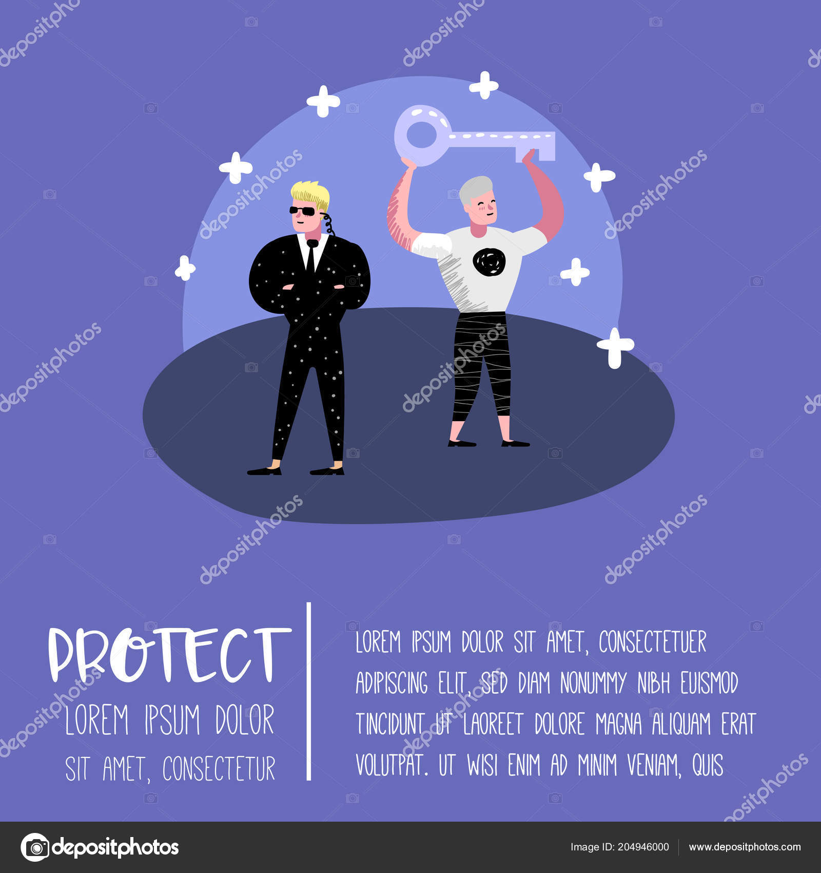 General Data Protection Regulation Concept with Characters for Poster ...
