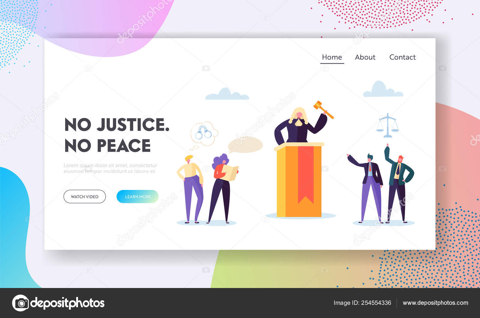 Justice is Peace Landing Page. Judge Hears Evidence Presented, Assess ...
