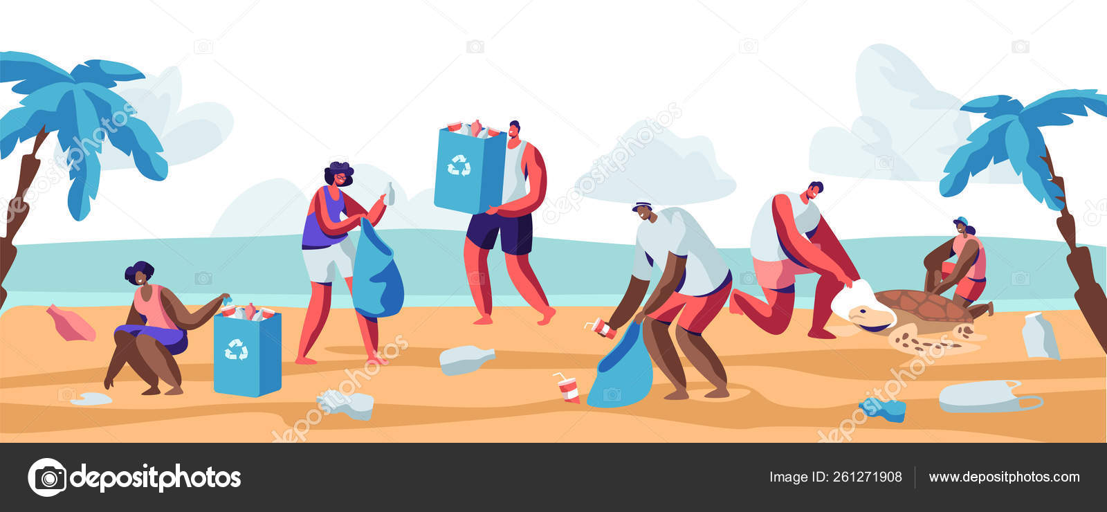 Beach Clean Up Clip Art Black And White