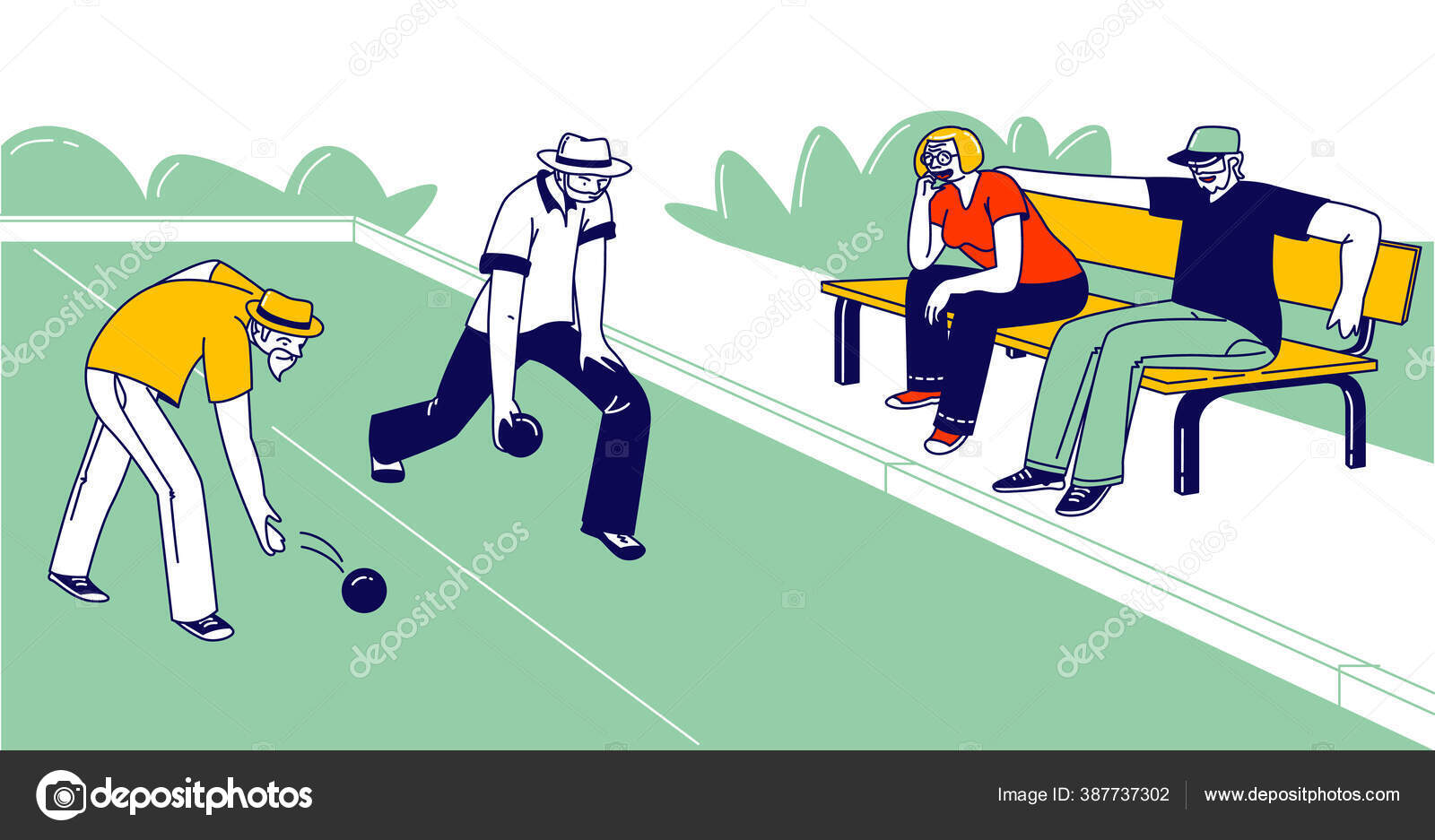 Lawn Bowling Clipart