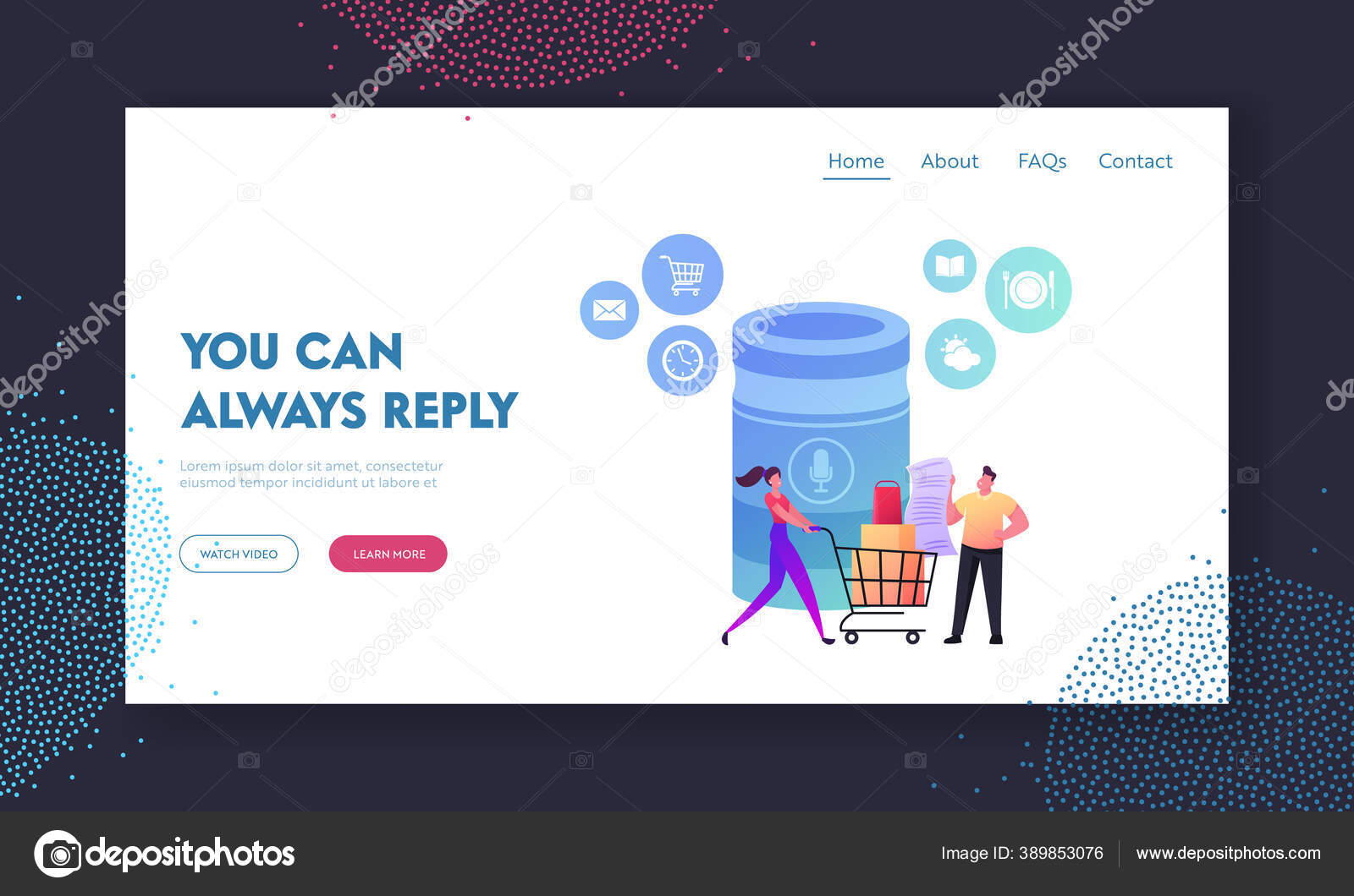 Smart Home Assistant Intelligence Technology Landing Page Template ...