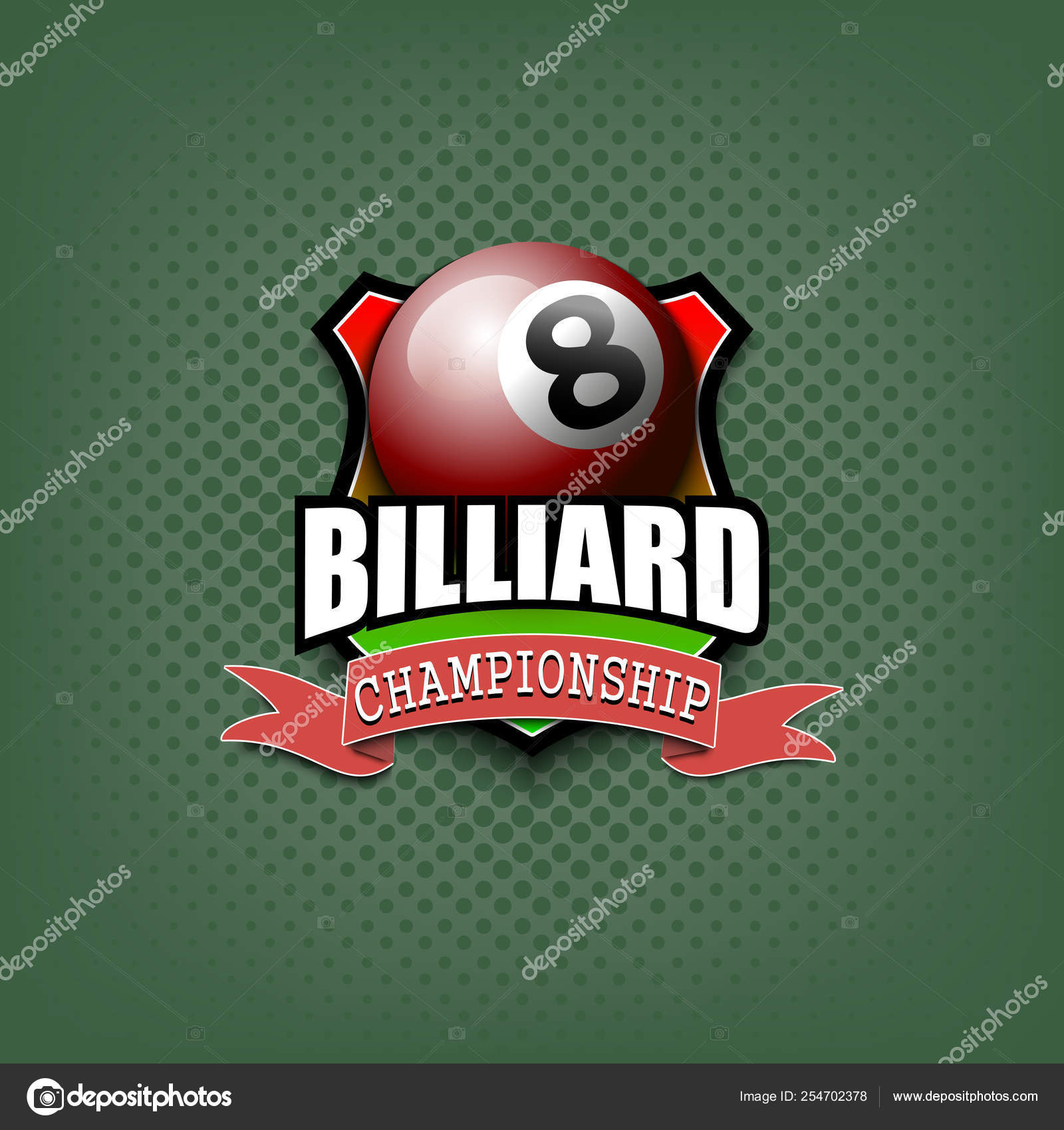 Billiard logo template design Stock Vector Image by ©Mityay_PG #254702378