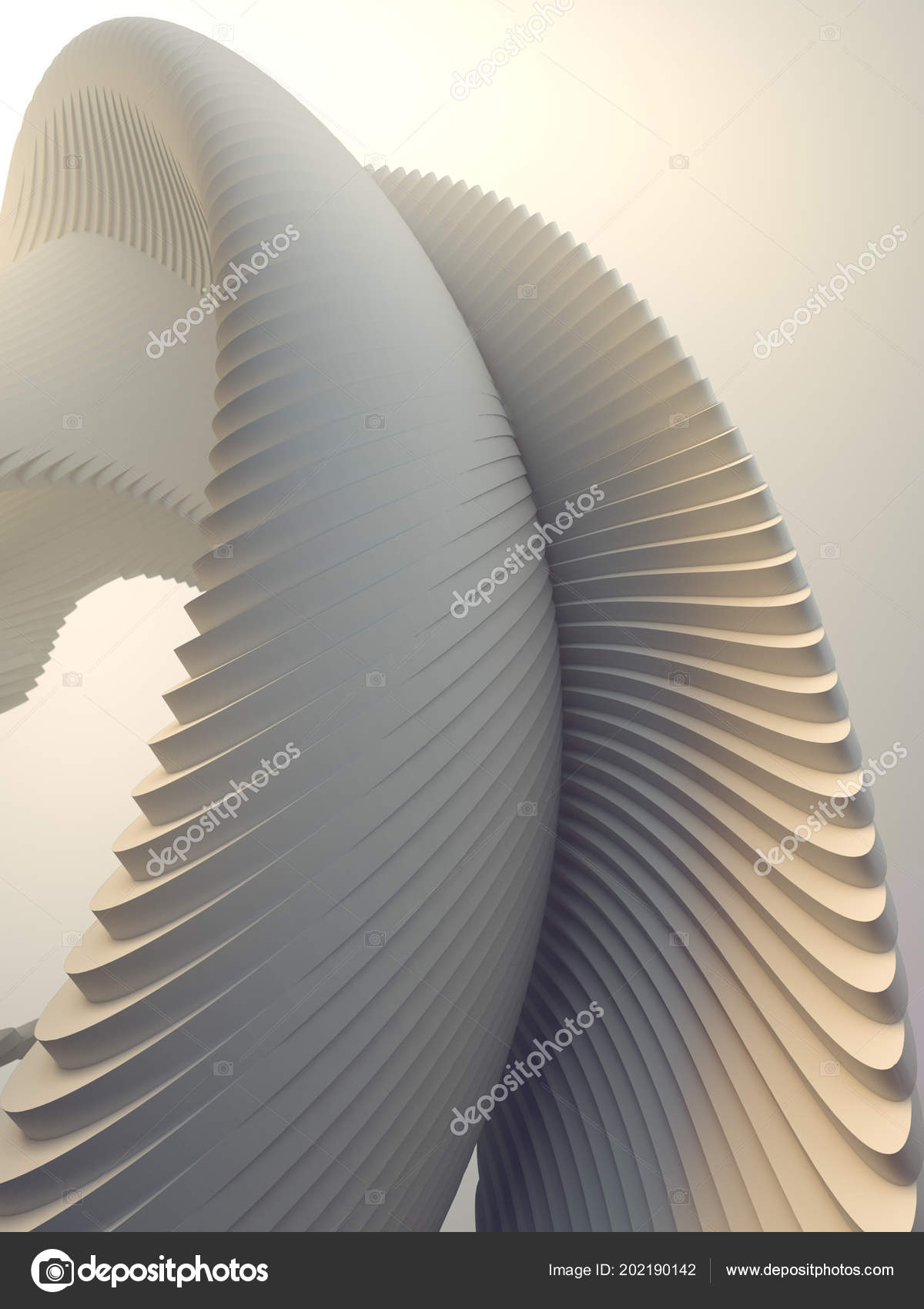 White Stripe Architectural Futuristic Pattern Background Render ...