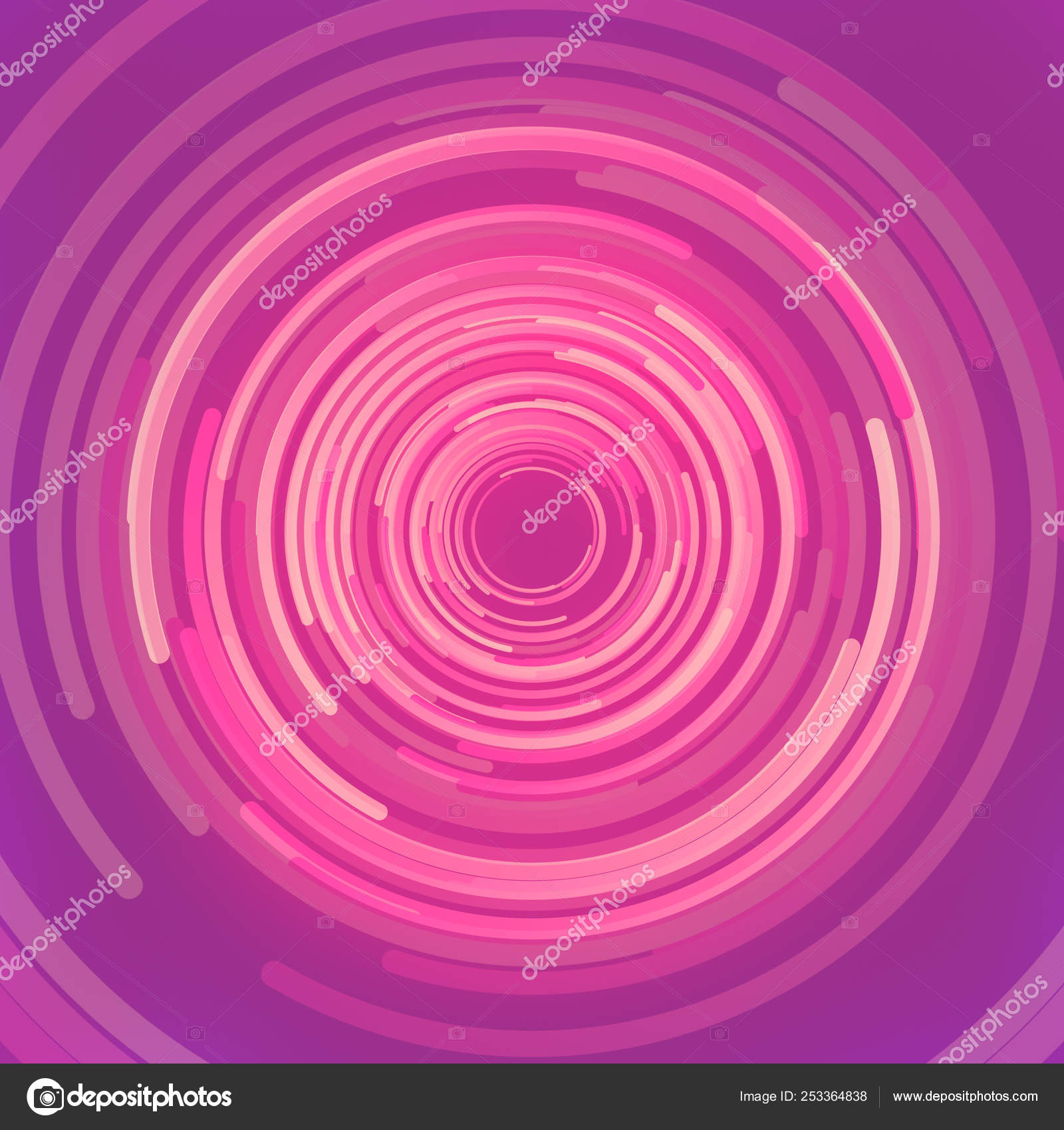 Abstracto 3d composición de representación de círculos de color rosa ...