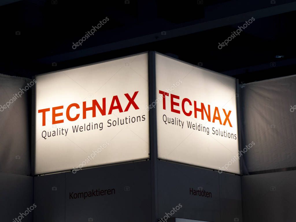 Berlín, Alemania - 19 de junio de 2018: Signo de Technax Empresa ...