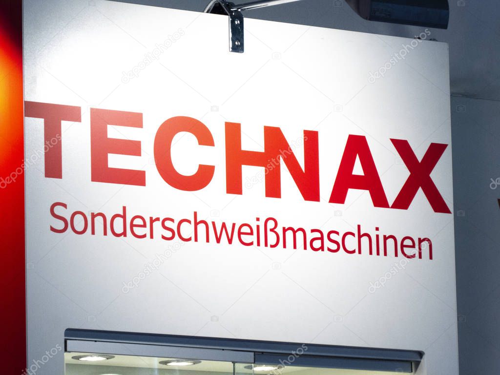 Berlín, Alemania - 19 de junio de 2018: Signo de Technax Empresa ...