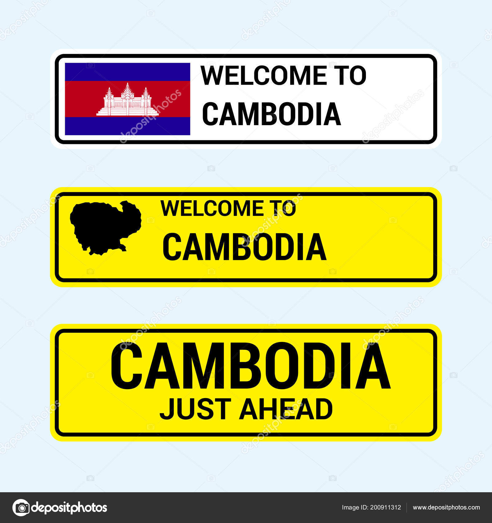 Cambodia Traffic Signs Board Design Vector Stock Vector by ©ibrandify ...