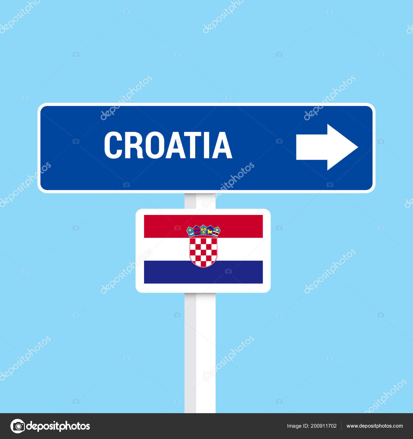 Croatia Traffic Signs Board Design Vector Stock Vector Image by ...