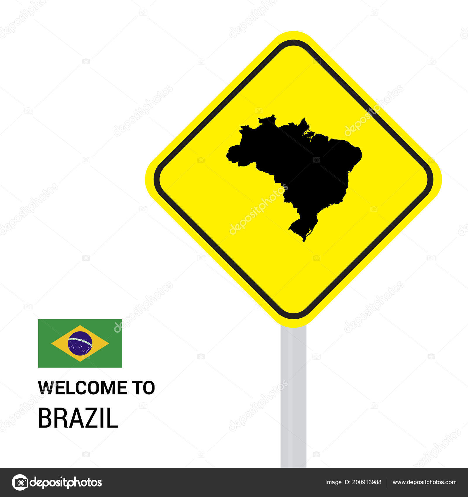 Brazil Traffic Signs Board Design Vector Stock Vector by ©ibrandify ...