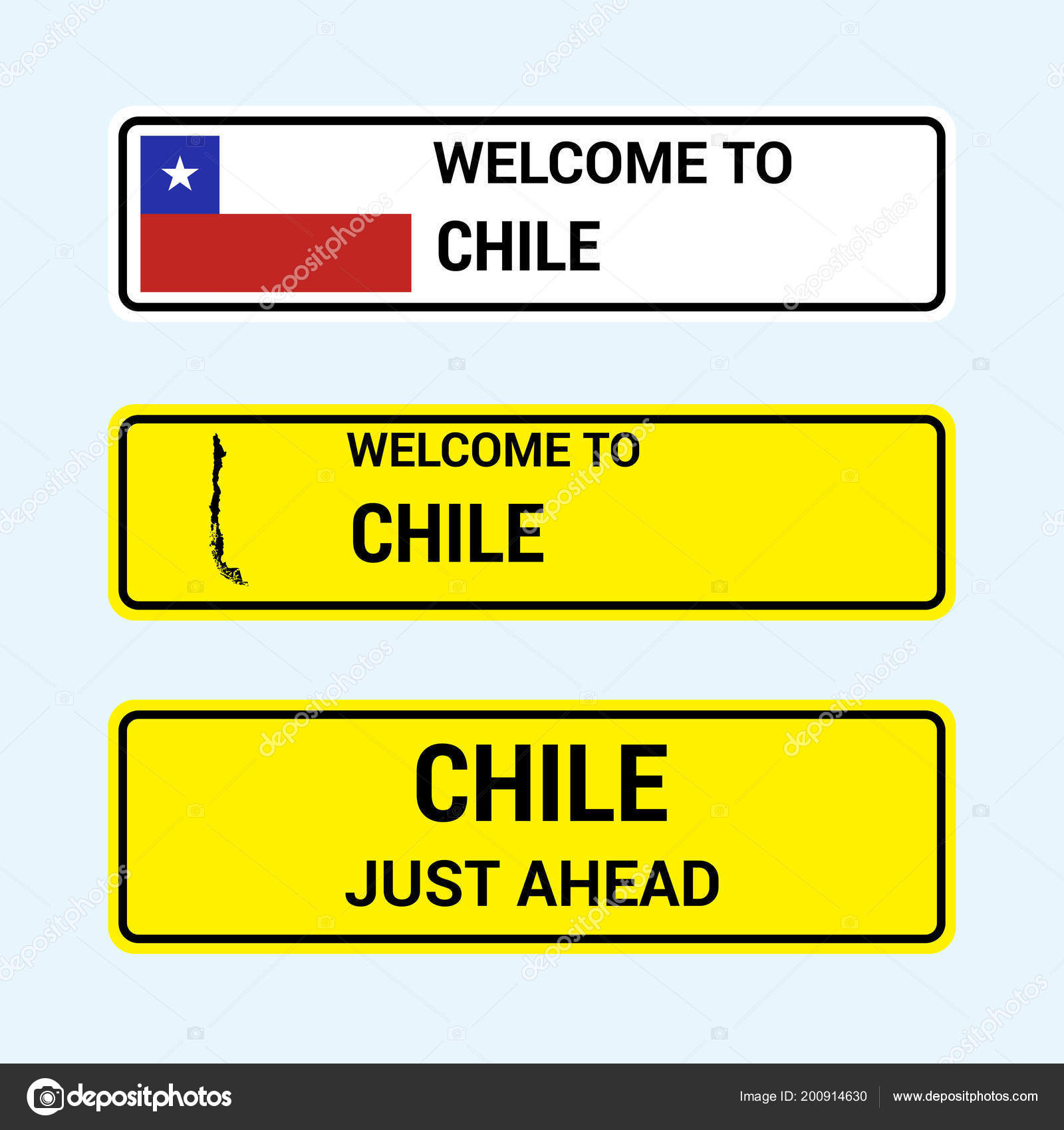 Chile Traffic Signs Board Design Vector Stock Vector Image by ...