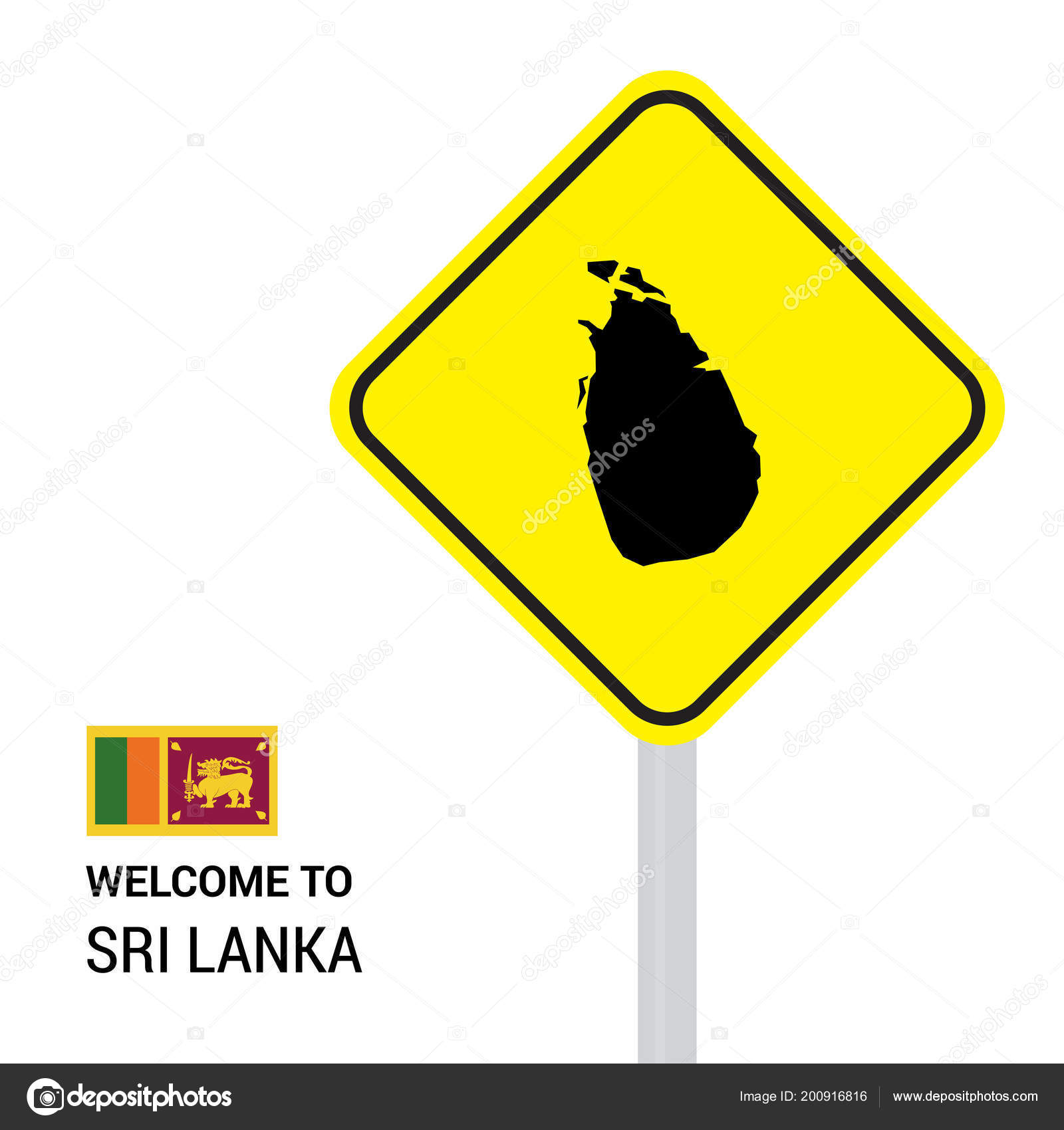 Sri Lanka traffic signs board design vector Stock Vector Image by ...