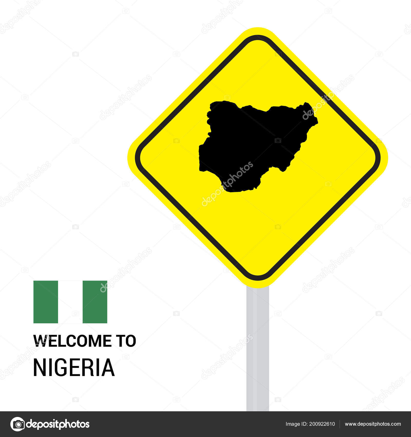 Nigeria Traffic Signs Board Design Vector Illustration Stock Vector by ...