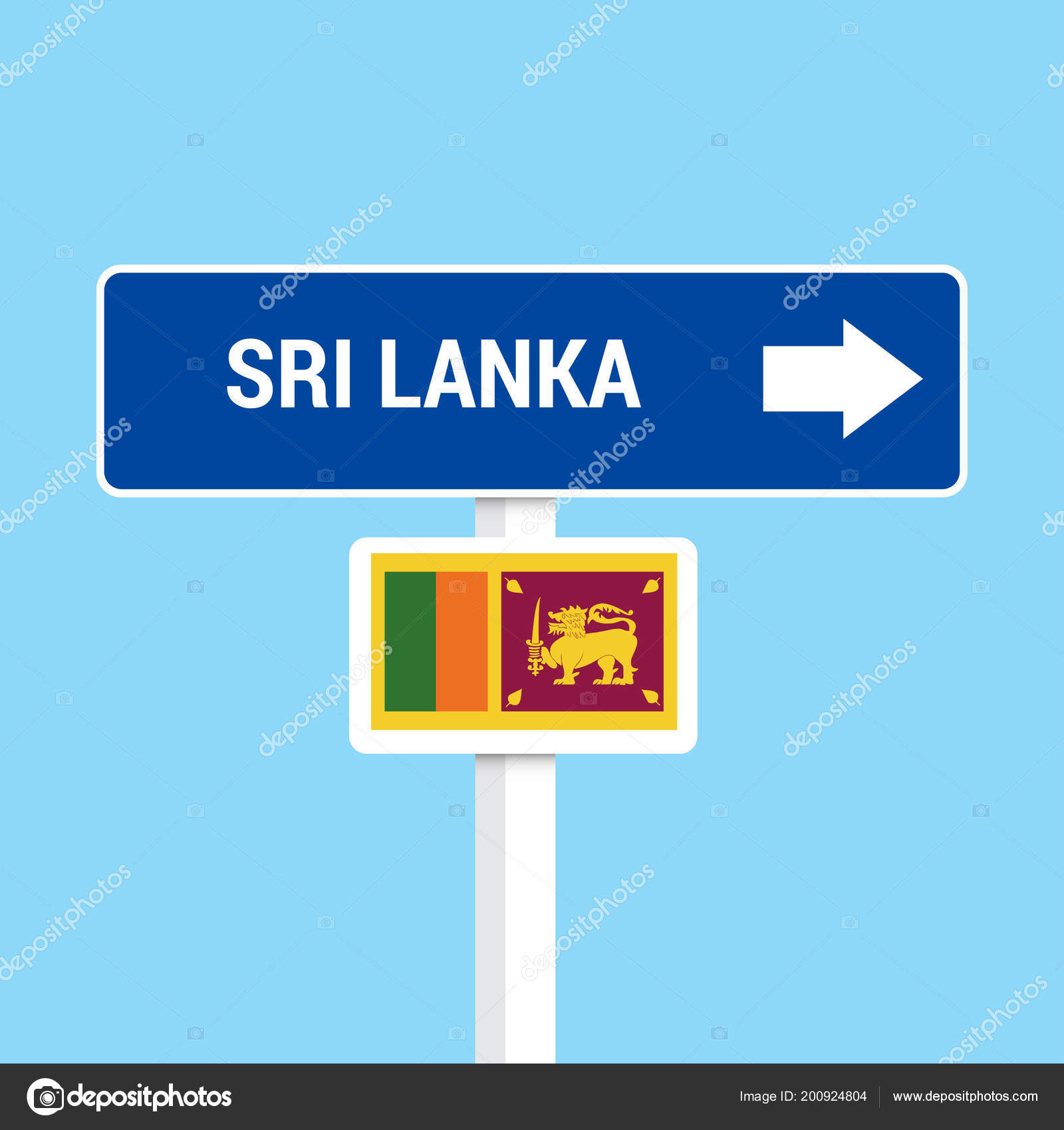Sri Lanka Señales Tráfico Diseño Del Tablero Vector Ilustración Vector ...