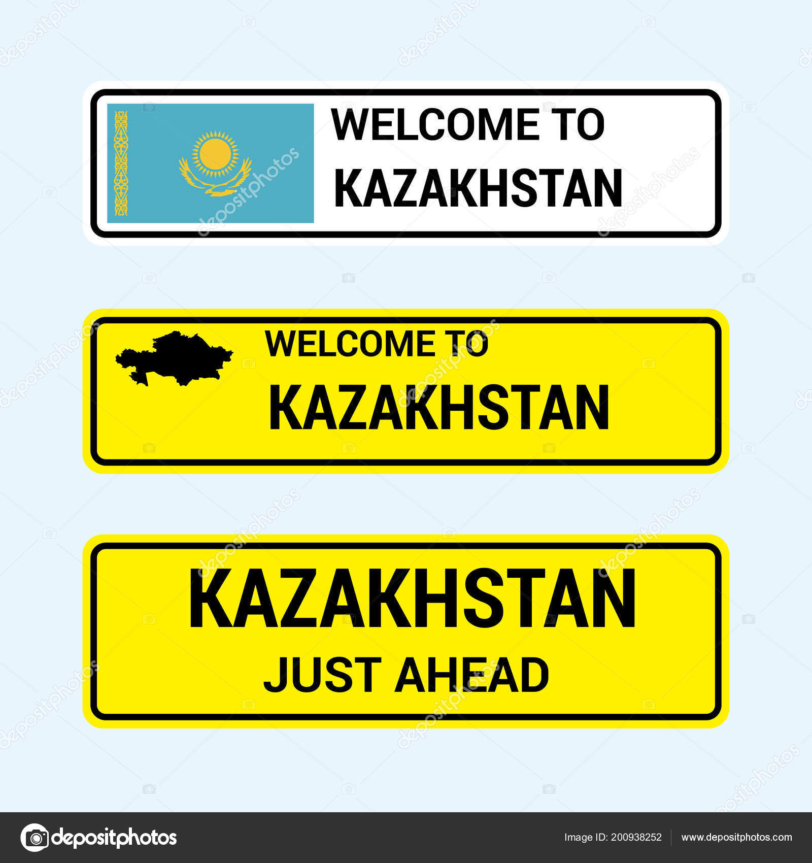 Kazakhastan Traffic Signs Board Design Vector Stock Vector by ...