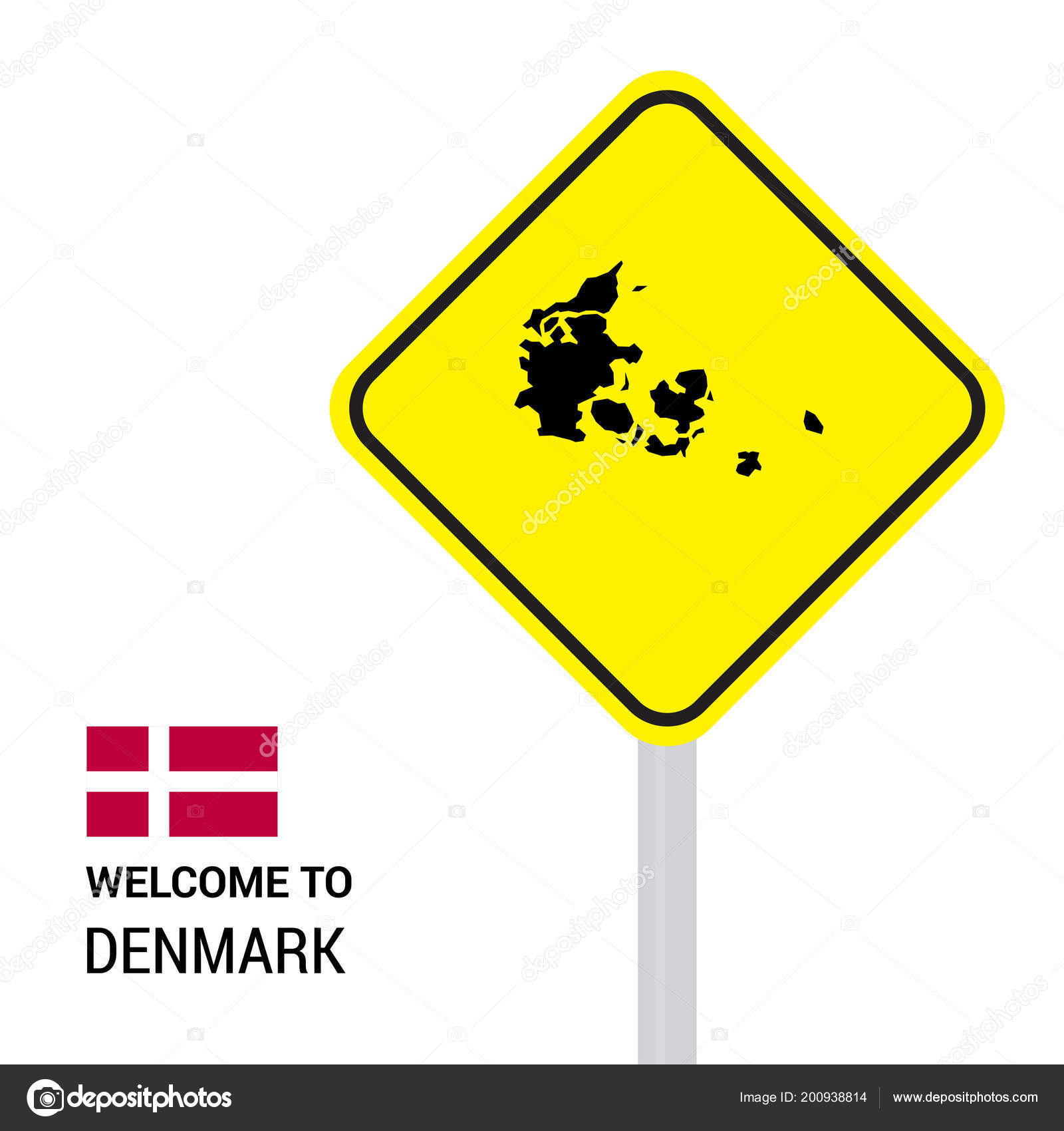 Denmark traffic signs board design vector Stock Vector Image by ...