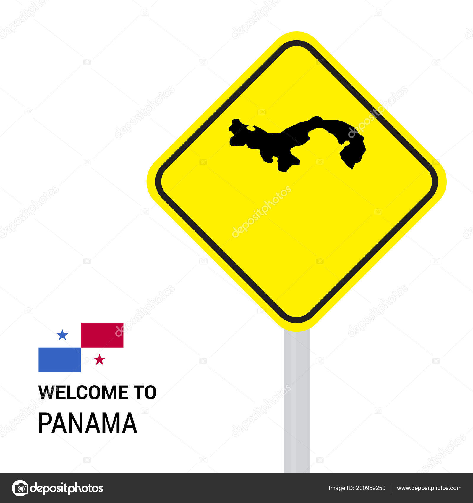 Panama Traffic Signs Board Design Vector Stock Vector by ©ibrandify ...